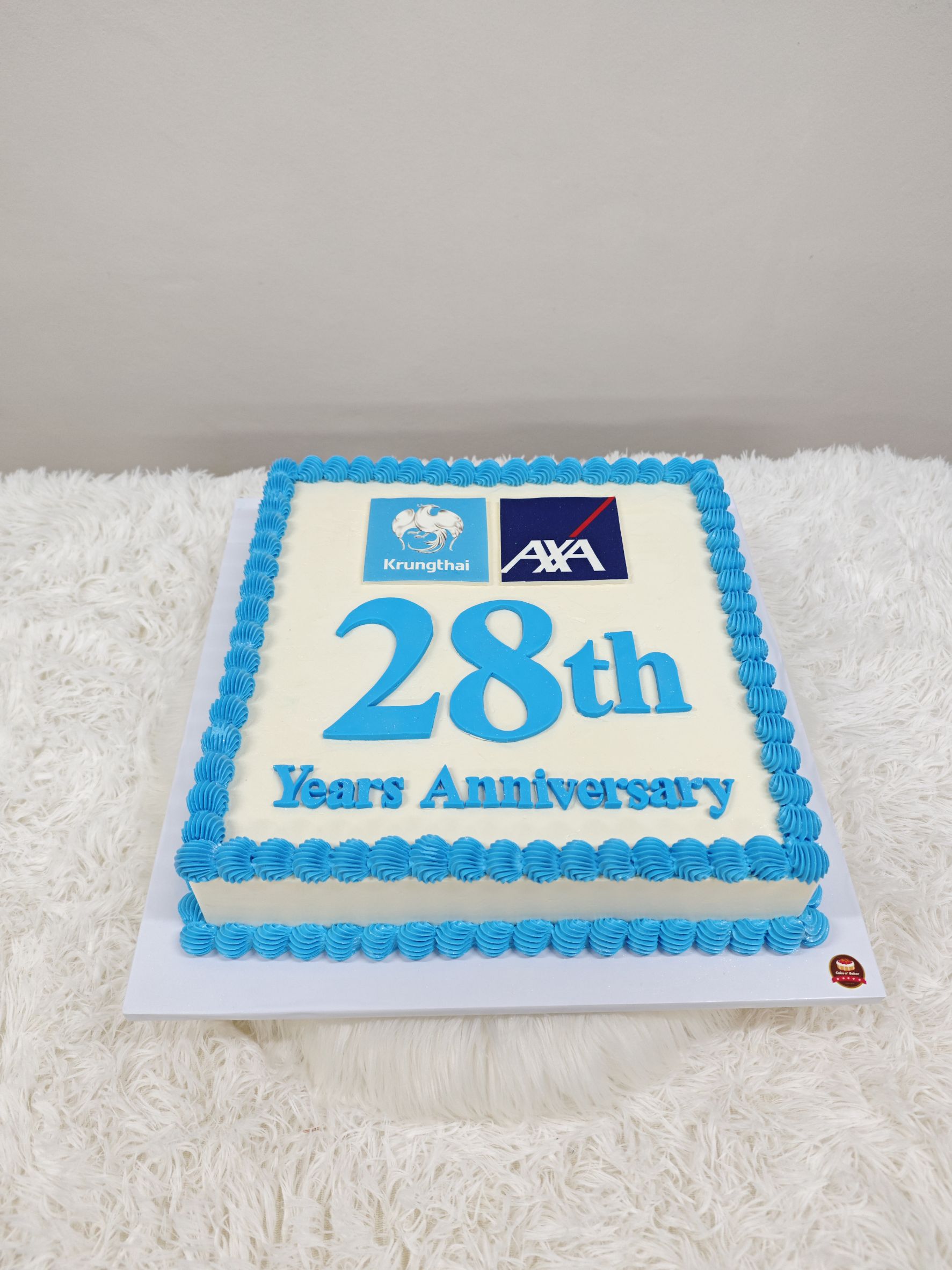 เค้กฉลองครบรอบ28ปี Krungthai-AXA • Cake n' Baker - โรงงานผลิตเค้กและเบเกอรี่
